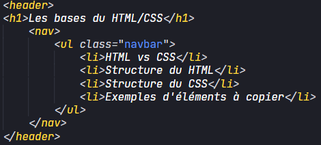 Bases du HTML/CSS